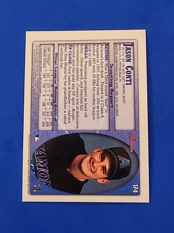 1998 Jason Conti Bowman #174 International Parallel | eBay