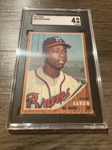 1962 Topps SGC 4 Hank Aaron #320 Fresh Clean Slab Just Graded | eBay