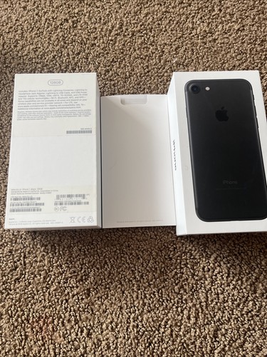 Apple iPhone 7 EMPTY RETAIL BOX ONLY/NO PHONE - Black 128GB Model A1660 ...