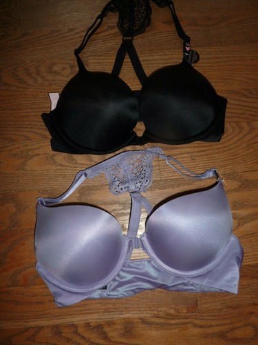 VICTORIAS SECRET"BOMB SHELL BRA"PLUNGE"ADD 2 CUP SZ34A30A 30B32A ...