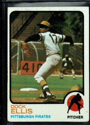 1973 TOPPS BASEBALL PITTSBURGH PIRATES DOC DOCK ELLIS HIGH NUMBER #575 ...