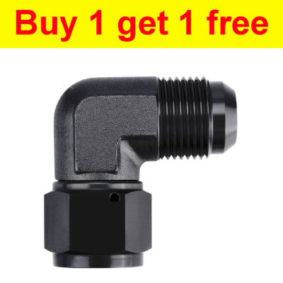 6AN Female to 6AN Male Flare Swivel Hose Fitting Adapter 90° Degree ...