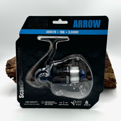 Hansen Arrow 3000 FD 1BB mit 0,30mm monofile Schnur Angelrolle Bespult ...