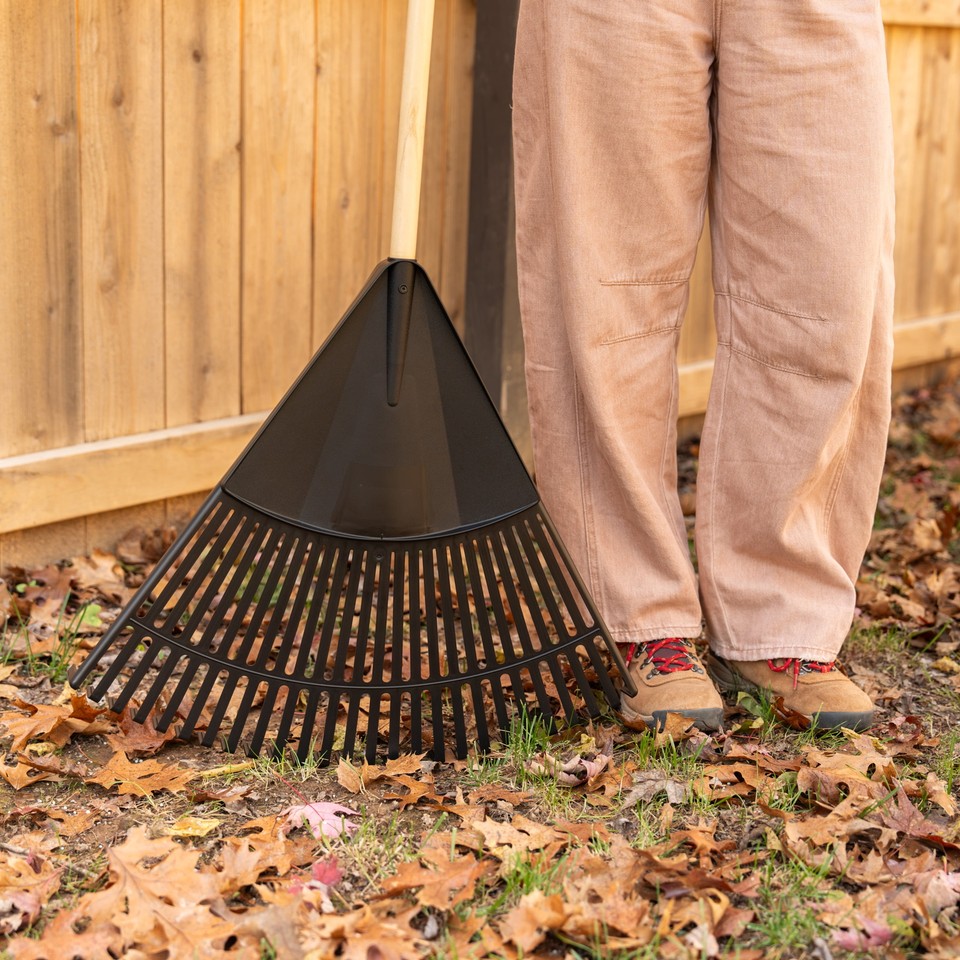 24-inch Wood and Poly Leaf Rake | eBay