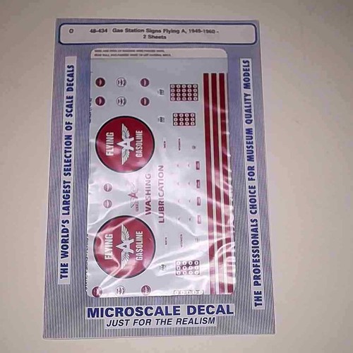 Microscale O Scale Decals: Gas Station Signs, Texaco & Flying A 1949-60 ...