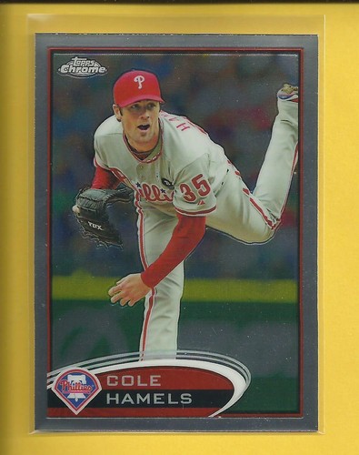 Cole Hamels 2012 Topps Chrome Card # 36 Phillies Rangers Chicago Cubs ...