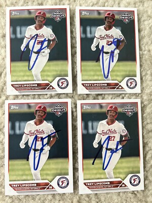 Trey Lipscomb Signed 2023 Pro Debut Card Washington Nationals Rookie ...
