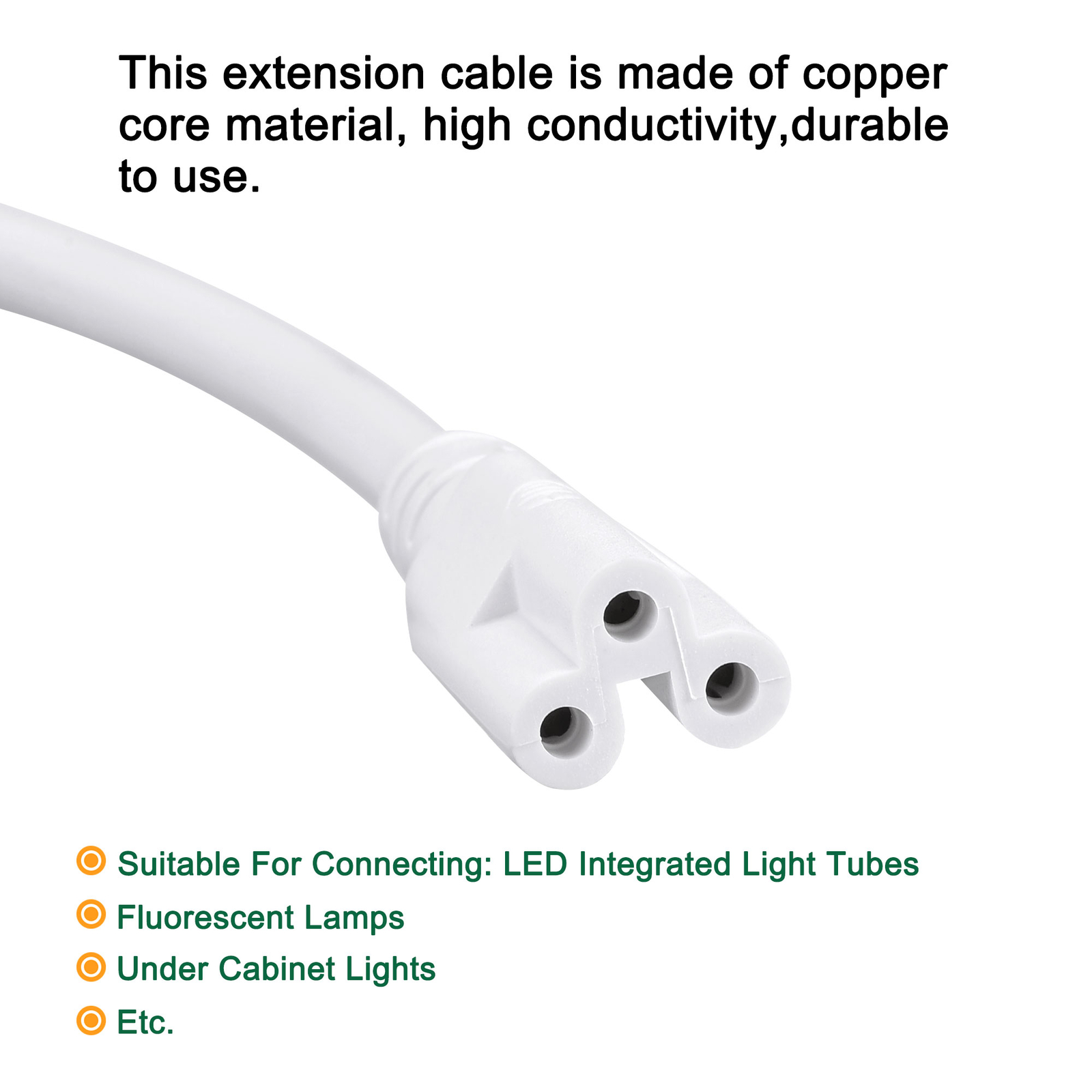 T5 T8 LED Tube Connector Cable 1.5M Male to Male Double End Extension ...