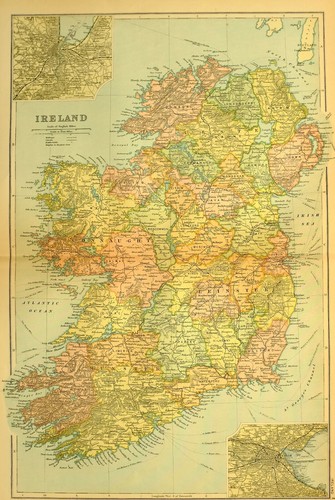 1899 MAP IRELAND MUNSTER TIPPERARY LIMERICK DUBLIN CORK CONNAUGHT ...