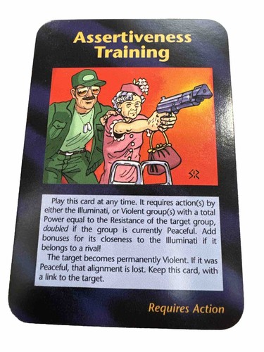 Assertiveness Training Illuminati Card Game Steve Jackson 1995 NWO Grandma | eBay