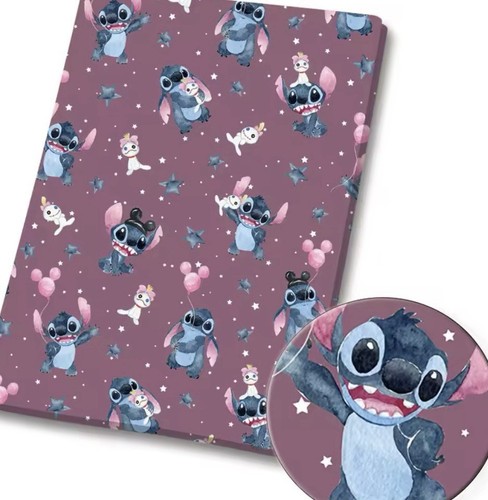 Disney Stitch Lilo Scrump character polyCotton Fabric Half Yard (18” x ...