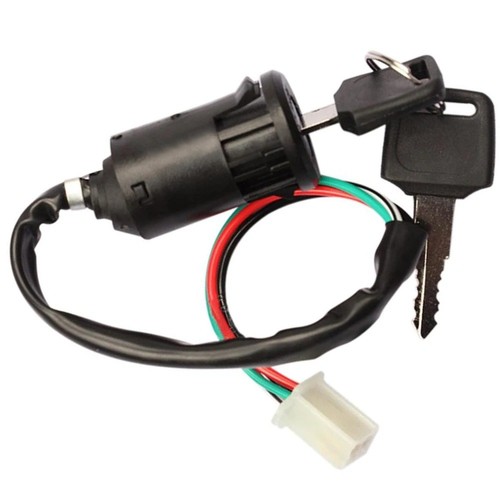 4 Wire Universal Motorcycle ATV Bike Ignition Barrel Key Quad On/Off ...