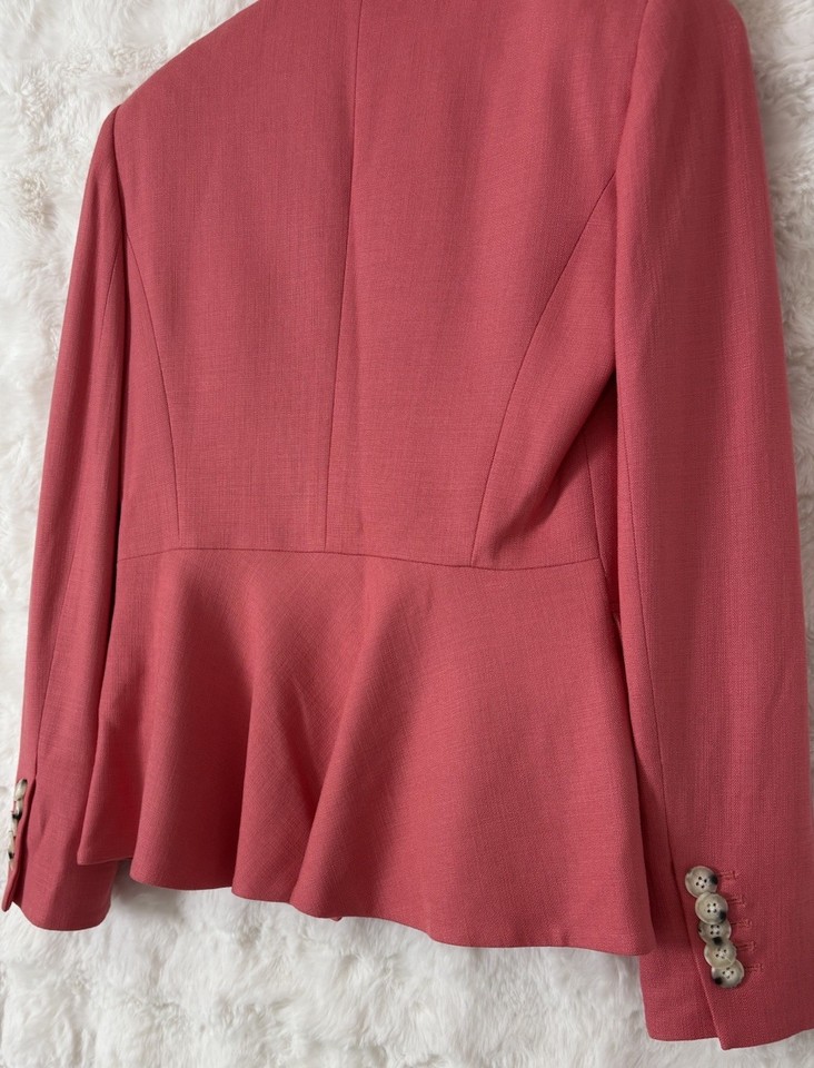 VERONICA BEARD Pink Danielle Single Button Jacket Blazer Size 2 AU 10 ...