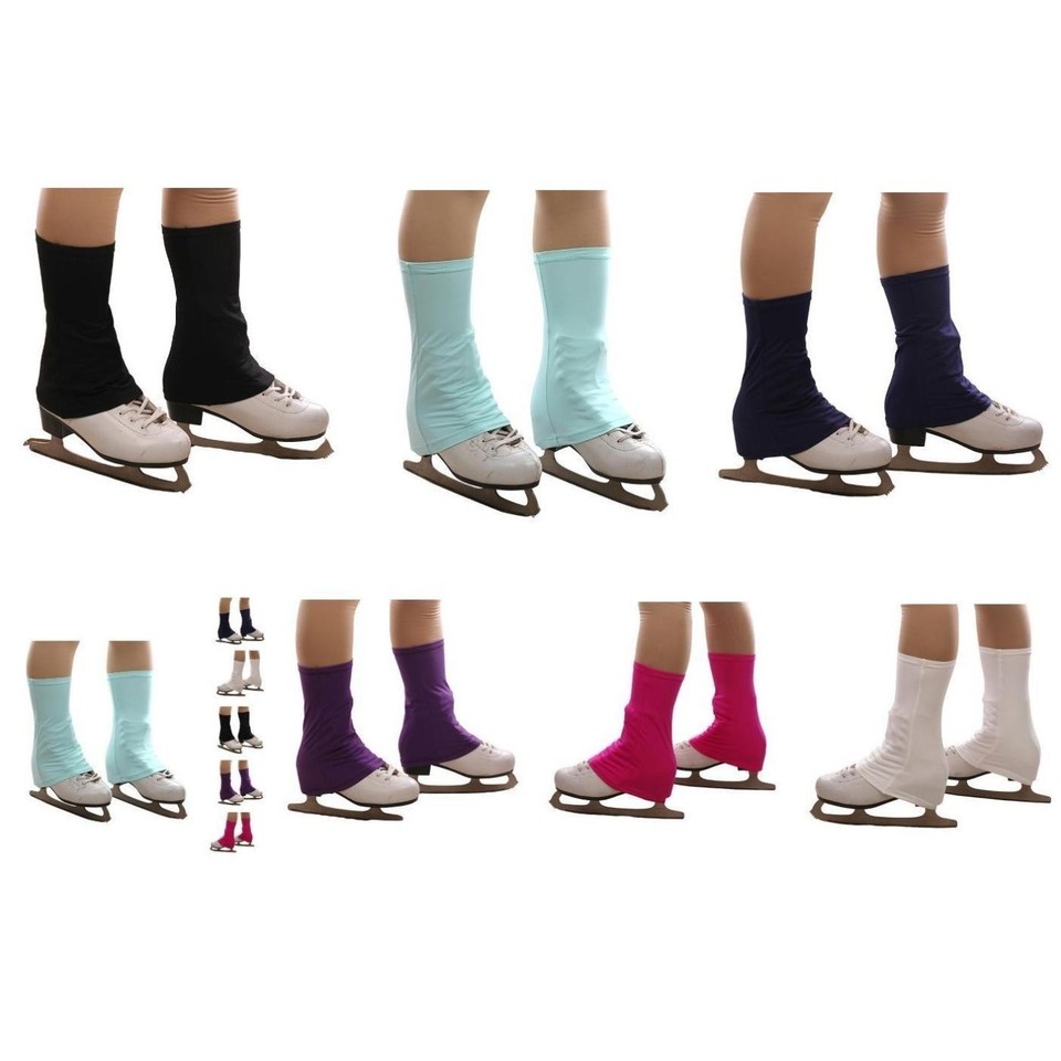 For Performances Figure Skate Covers Boot Leg Wraps Polyester Spandex ...