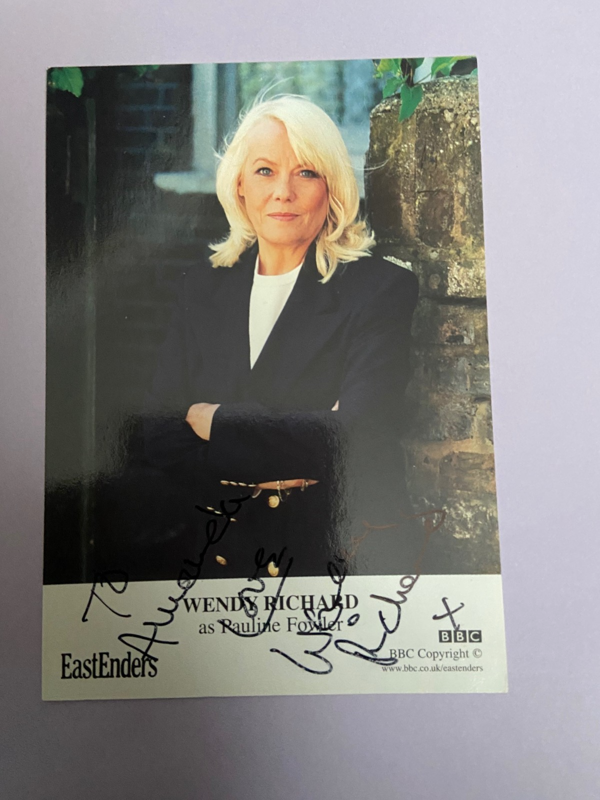 Wendy Richard signed EastEnders cast card Carry on Are you being served ...