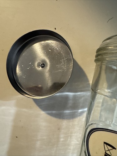 Vintage Amish Farms ~ Clear Glass ~ Peppermint ~ Straw Dispenser with ...