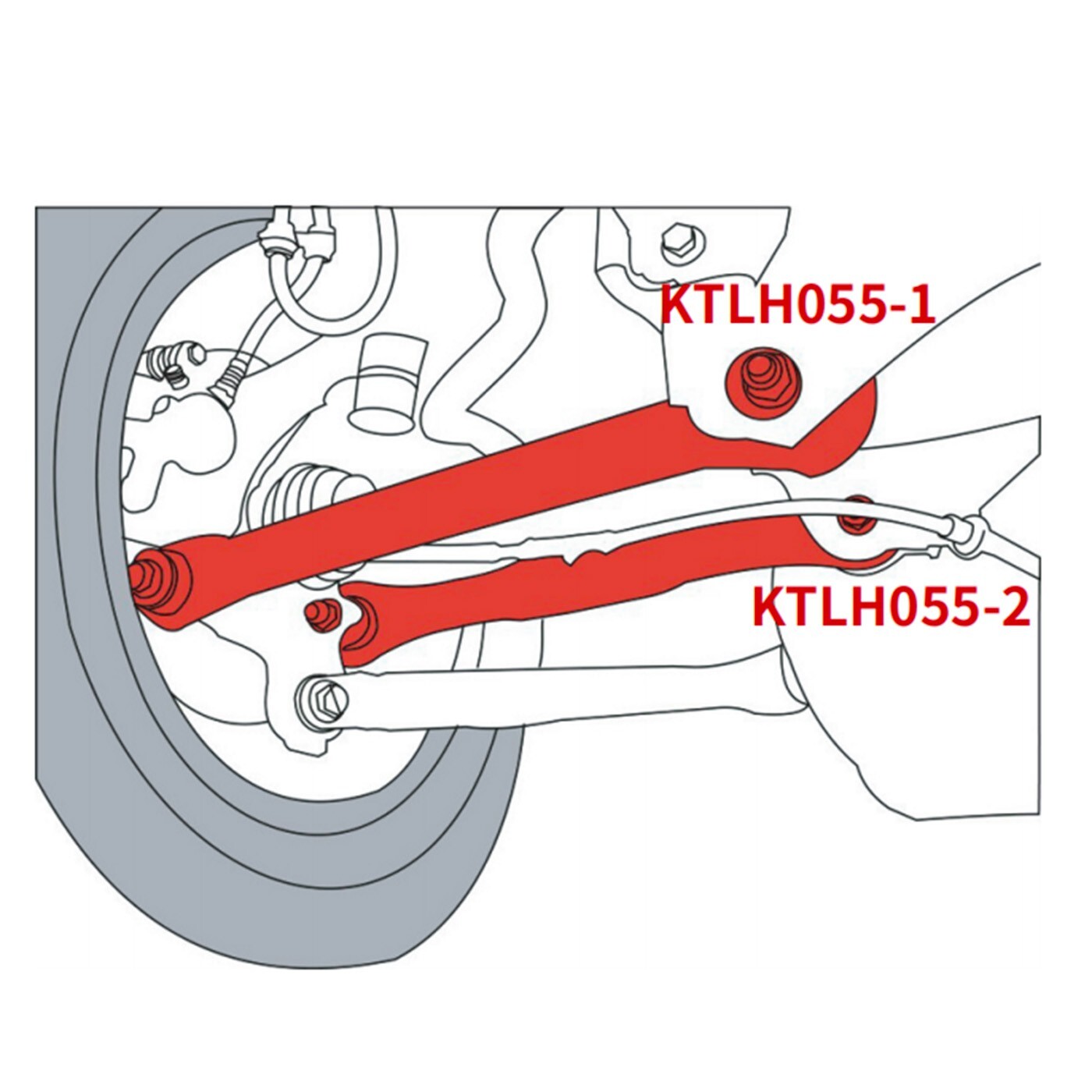 LYKT4pcs Adjustable Arms Alignment Rear Camber&Toe Kit for Land Rover ...