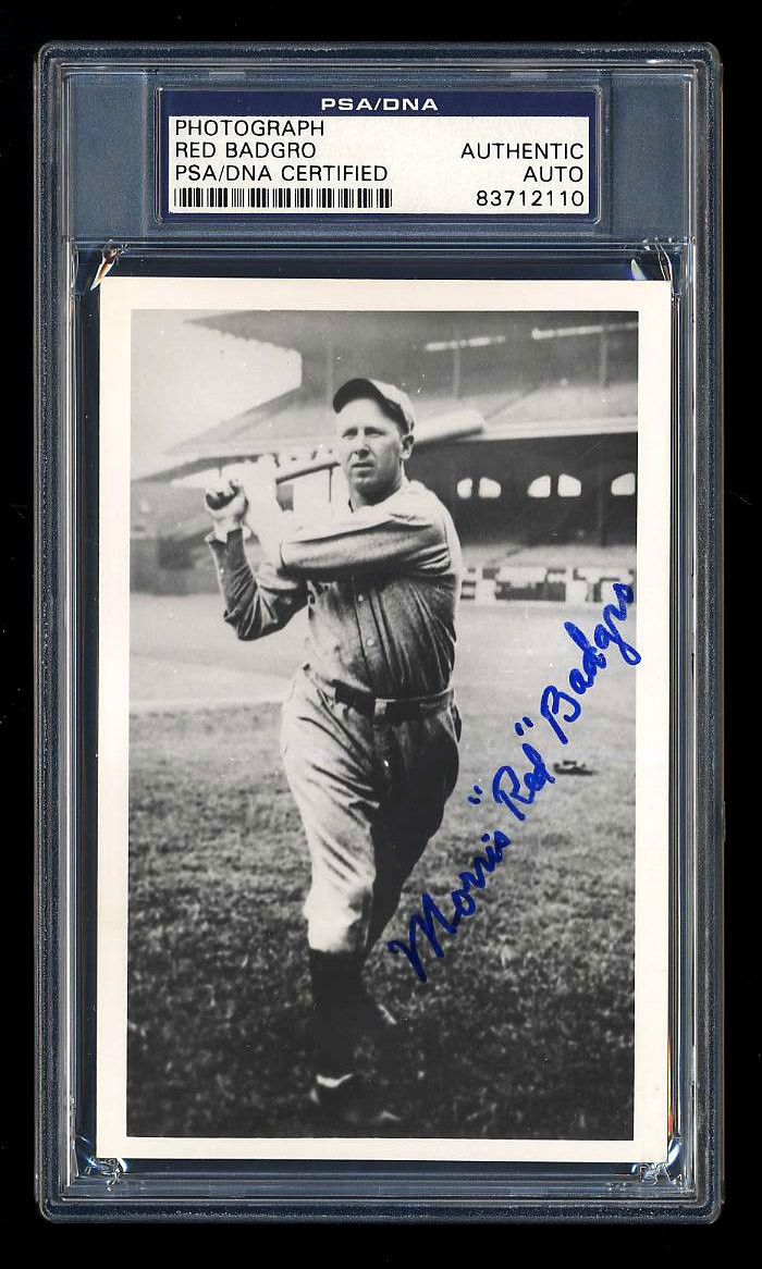 RED BADGRO SIGNED GEORGE BRACE PHOTO POSTCARD PSA/DNA AUTOGRAPHED NFL ...