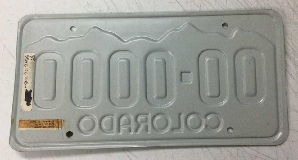 Colorado SAMPLE License Plate | eBay