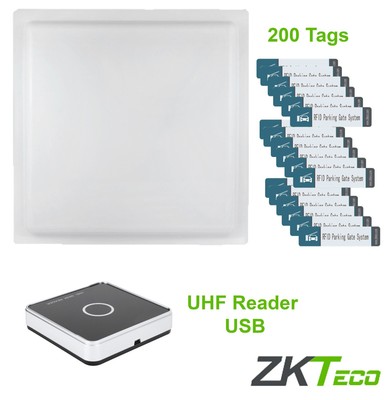 Kit UHF-1-10F zkteco RFID Card Reader Parking Access Control System 12 ...