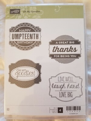 Stampin Up Oh My Goodies Stamp Set Red Rubber NEW! | eBay