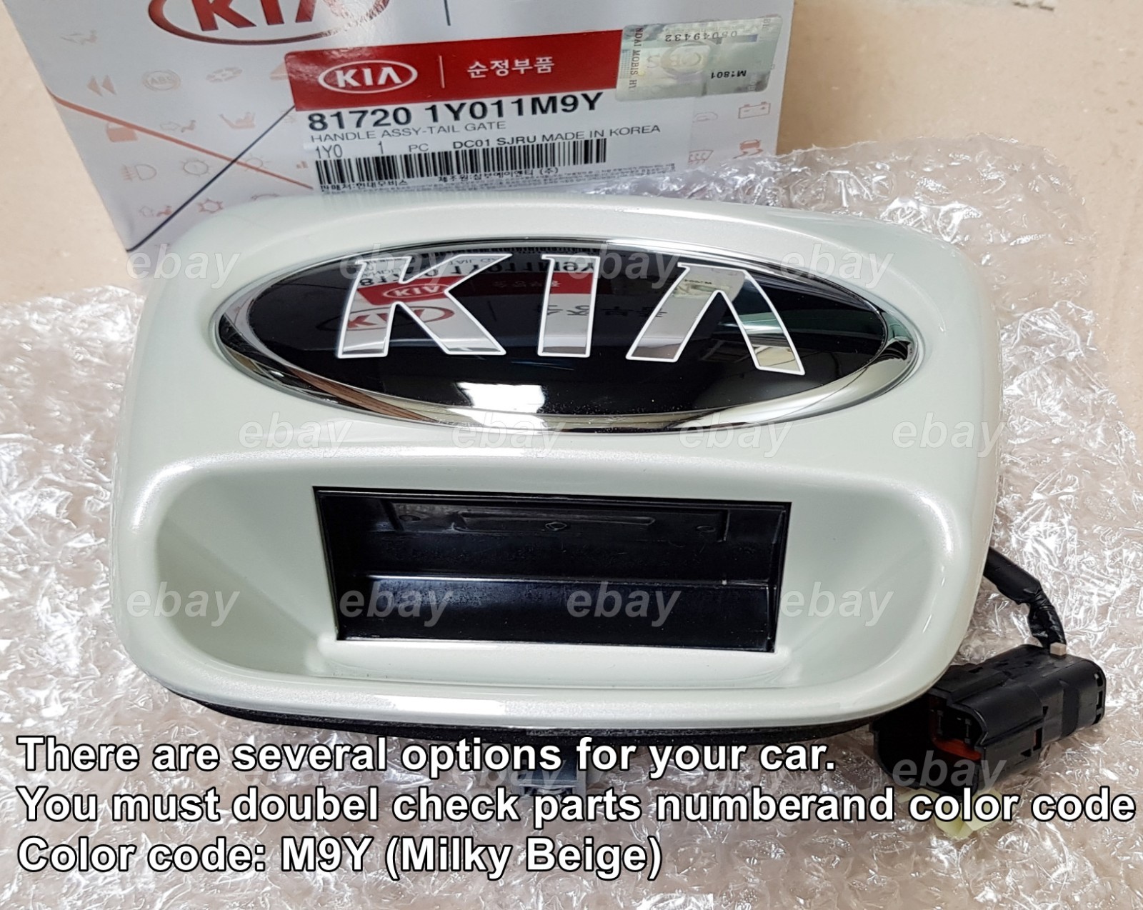OEM Tail gate Handle Milky Beige KIA Morning Picanto 2015 ...