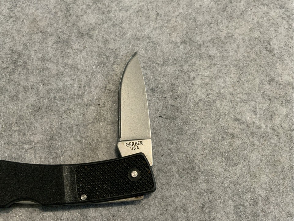 Vintage Gerber USA LST 300 Black Lock Back Pocket Knife Good Snap | eBay