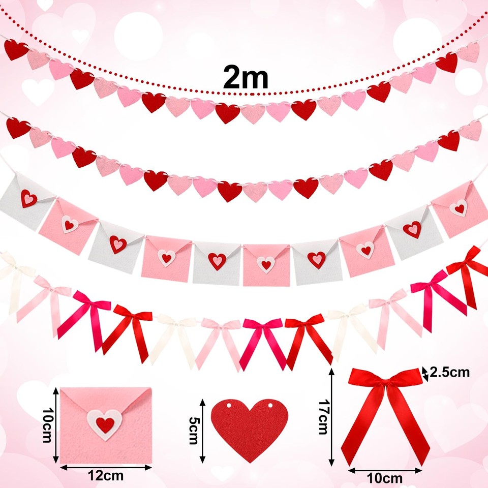 Hahafelt 4 Pcs Valentines Day Decorations Galentines Love Letters Multi ...