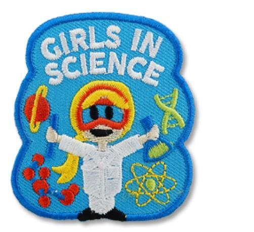 GIRLS IN SCIENCE Fun Patches Crests Badges SCOUTS GUIDES biology ...