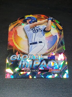 2022 Bowmans Best Curtis Mead ATOMIC DIE CUT REFRACTOR Tampa Bay Rays ...