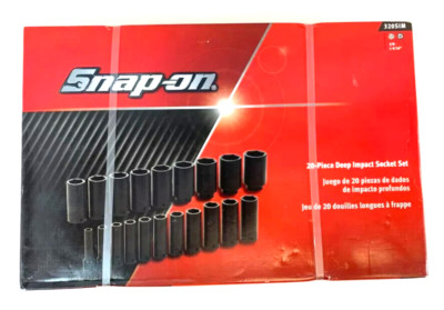 New Snap-on™ 1/2" Drive 320SIM 20pc SAE Deep Impact Socket Set 3/8 ...