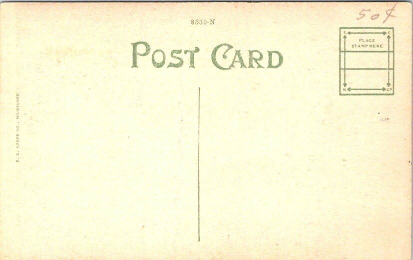 Postcard Stone Carving St. Anthony St. Joseph's Church Lyons Wisconsin ...