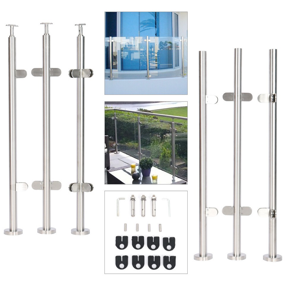 Balustrade Glass Panels 10mm Thick & Stainless Steel Posts Deckings ...