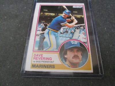 1983 OPC BASEBALL CARD/ 291 DAVE REVERING SEATTLE MARINERS O-PEE-CHEE ...