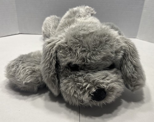 Vintage Commonwealth Plush Gray Floppy Dog Laying Down 16" Stuffed ...