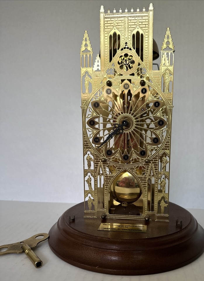 Antique York Minster Cathedral Clock w Dome Built by Daniel S ...