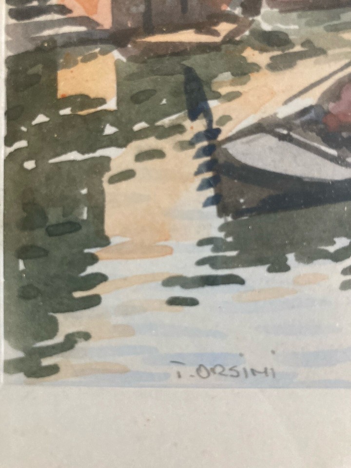 Beautiful Drawing Toni Orsini Painting Watercolor Paper Venice Italy ...