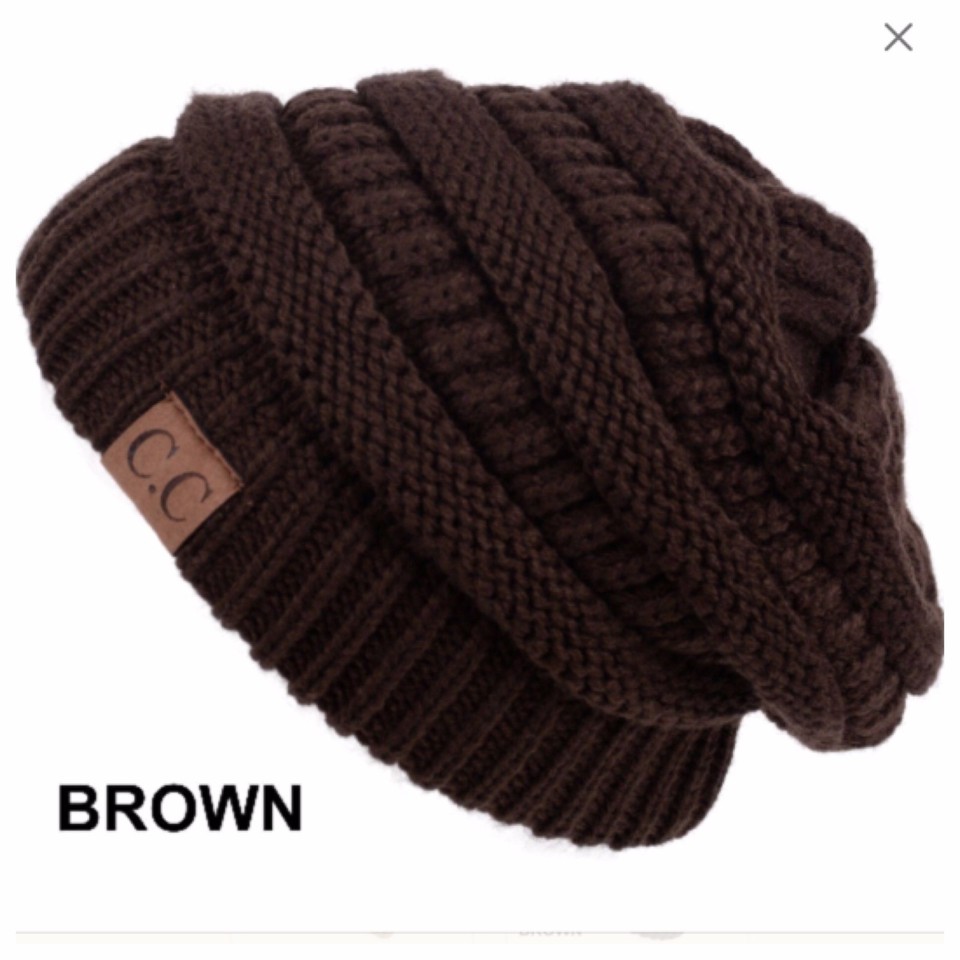 CC Authentic Beanie Cap Bubble Knit Fall Ski Snow Winter Men Women ...