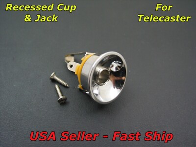 Output Jack & Plate Cup Socket Recessed Electrosocket For Telecaster ...