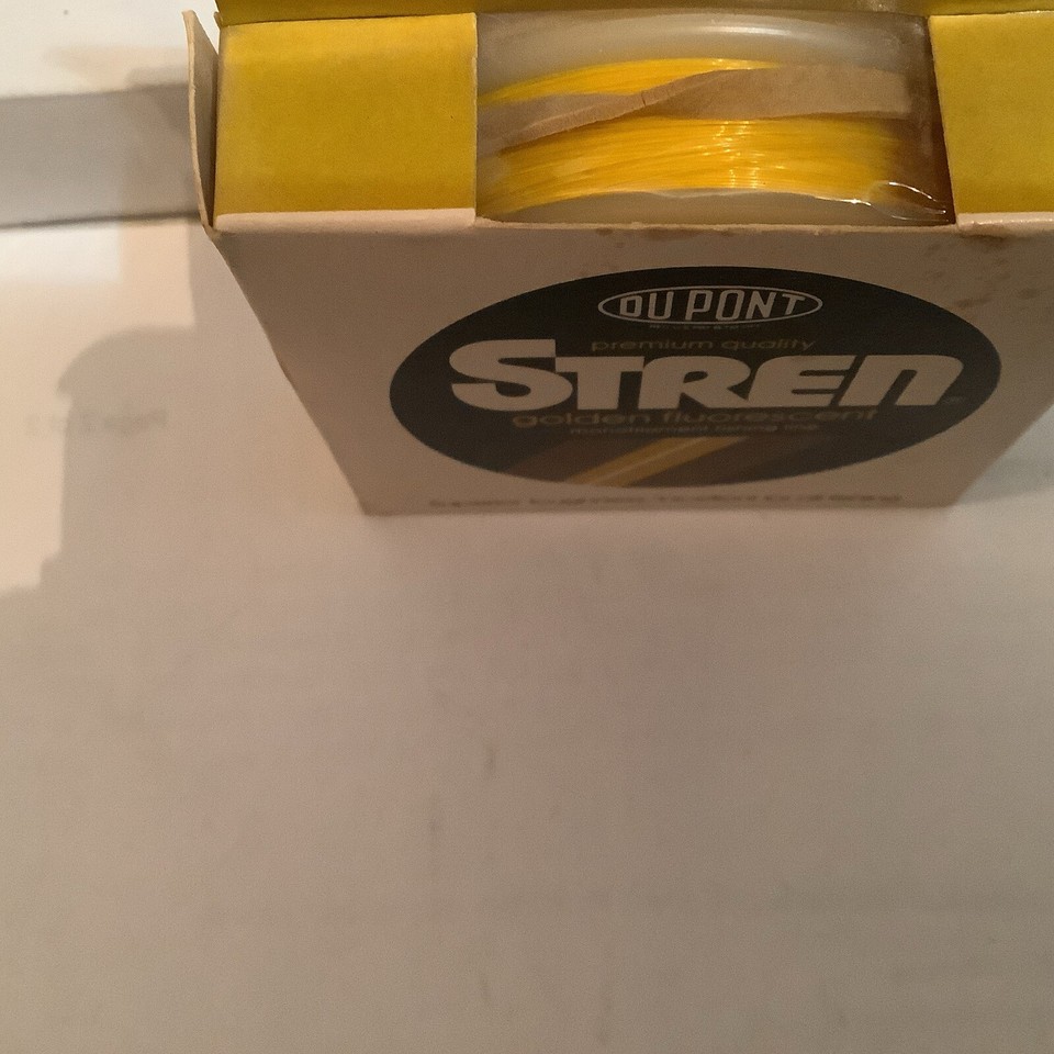NOS MADE IN USA STREN 6LB 100YDS GOLDEN FLUORESCENT MONOFILAMENT ...