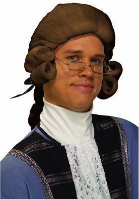 Colonial Founding Fathers Brown Wig Costume Accessory Adult | eBay