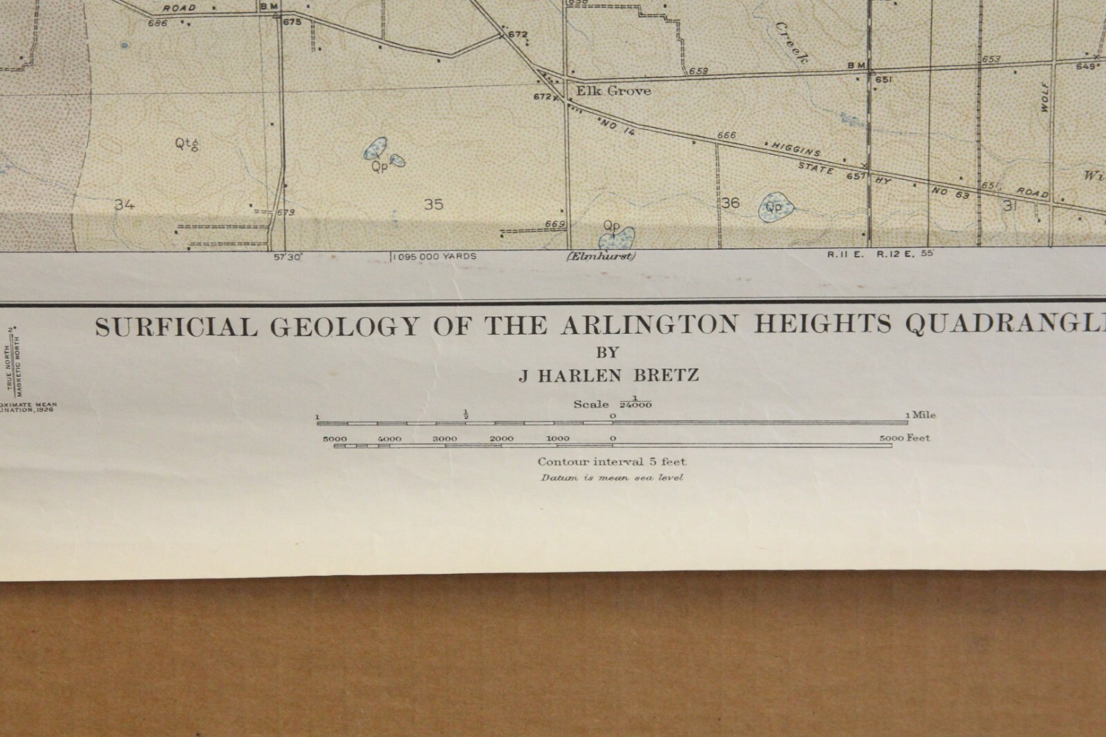 Arlington Heights Chicago Illinois Quadrangle Map 1932 US Geological ...