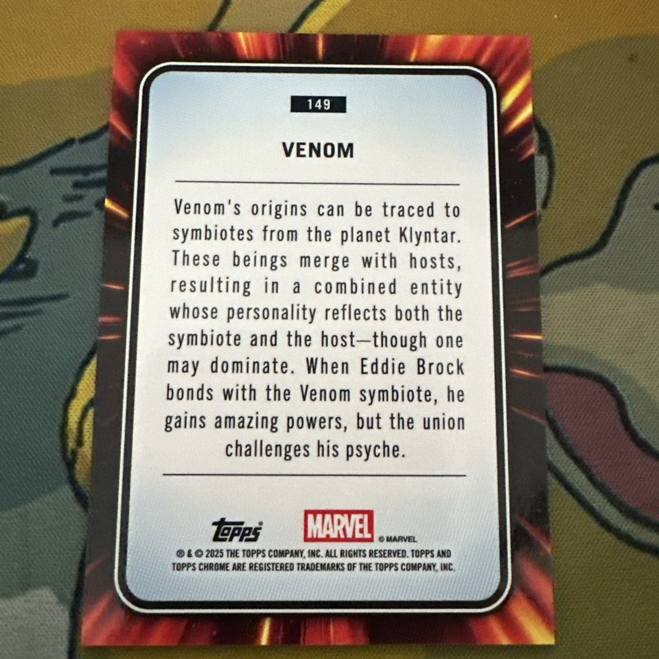 2025 Topps Chrome Marvel Venom Rose Gold Mini Diamond /40 #149 | eBay