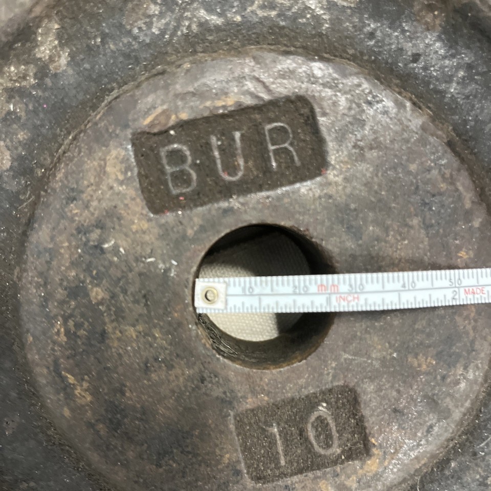 BUR BARBELL 4- 10s "THICK" WEIGHT PLATES BodyBuilding Strongman Fitness ...