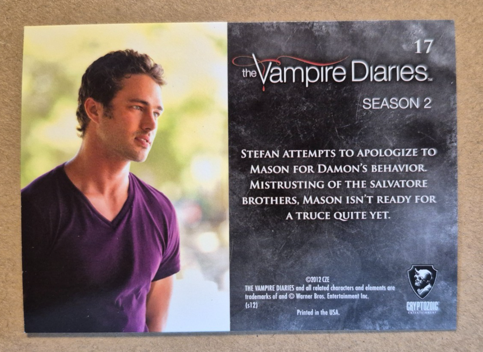 THE VAMPIRE DIARIES Season 2 Trading Card #17 Cryptozoic 2012 "White ...