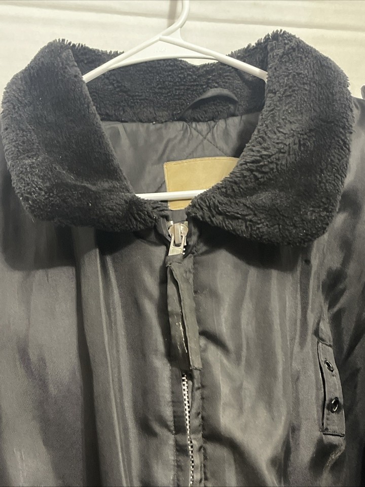 ALLIED UNIVERSAL Security Services Winter Jacket Coat Faux Fur Collar ...