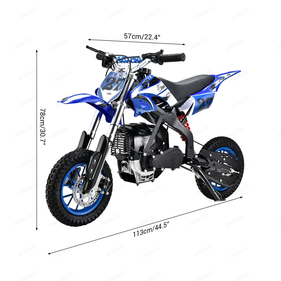 Mini Dirt Bike 4-Stroke Dirt Bike Pit Bike for Kids Off Road 40cc Gas ...