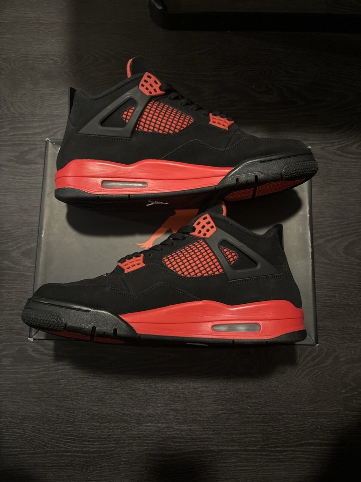 Size 10.5 - Jordan 4 Retro Mid Red Thunder 195243538004| eBay