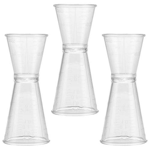 3 Pcs Plastic Measuring Cup Measure for Cocktails Drink Measurer | eBay