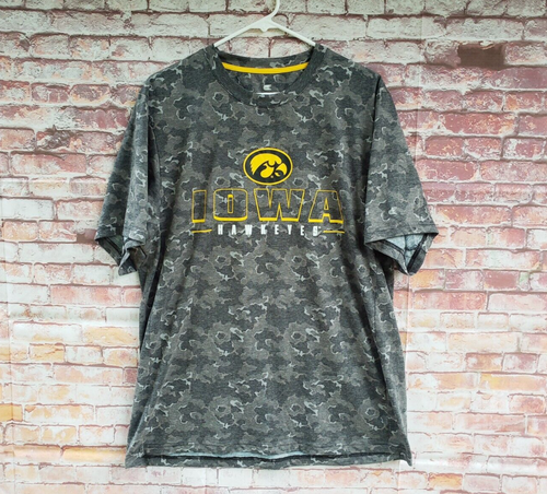 🔥 Iowa Hawkeyes Desert Camouflage Shirt Men's Large L Green Gray Camo ...